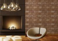 China 3D Brick Printing Natural Style Modern Removable Wallpaper , 0.53*10M PVC Material for sale