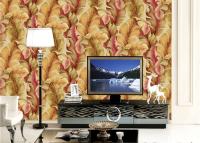 China Non-Woven Solid South East Coloured Striped Wallpaper , Japanese Banana Leaf Pattern Wallpaper for sale