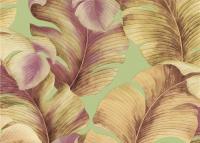 China Non-Woven Solid South East Coloured Striped Wallpaper , Japanese Banana Leaf Pattern Wallpaper for sale