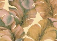 China Non-Woven Solid South East Coloured Striped Wallpaper , Japanese Banana Leaf Pattern Wallpaper for sale