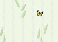China Non Woven Eco Friendly Kids Bedroom Wallpaper Butterfly and Green Plants Pattern for sale