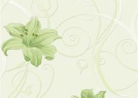China Lily Printing 0.53*10M Custom Country Style Wallpaper With Embossed Surface Treatment for sale