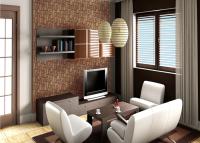 China Removable Non-woven Vintage Style Living Room Wallpaper With Geometric Pattern,Anti-static for sale
