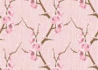 China 3D Effect Peach Blossom Pattern Chinese Style  Wallpaper For Room Decoration , Eco-Friendly for sale