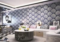 China Simple And Elegant Embossed Abstract Spring Color Asian Inspired Wallpaper TV Sofa Wall With Large Wall Paintings for sale
