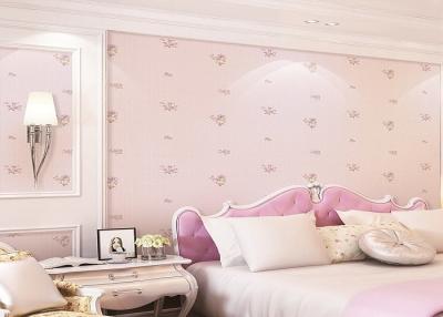 China Lovely And Dreamlike Rose Childrens Bedroom Wallpaper Contemporary Romatic Style for sale