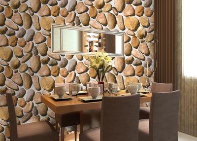 China Cobblestone Printing Natural Style 3D Home Decoration Wallpaper CE / ISO / SGS / CSA Test for sale