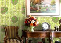 China Bamboo And Tree Geometric Printing Chinese Style  Wallpaper Simulated Wood Grain for sale