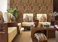 China Bamboo And Tree Geometric Printing Chinese Style  Wallpaper Simulated Wood Grain for sale