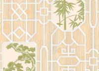 China Bamboo And Tree Geometric Printing Chinese Style  Wallpaper Simulated Wood Grain for sale
