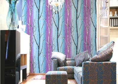 China Tree Printing Room Decoration Contemporary Striped Wallpaper With PVC Material for sale