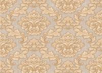 China Beige / Yellow / Brick-red 3D Effect Deep Embossed Floral Wallpaper For Bedroom Background for sale