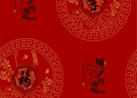 China Chinese Works And Patterns Room Decoration Asian Inspired Wallpaper With PVC Material For Hotel for sale