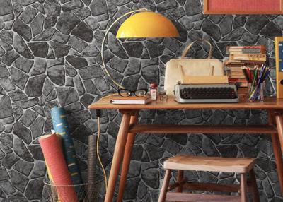 China Stone Printing Chinese Style Washable Vinyl Wallpaper For Interior Room Decoration for sale
