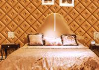 China Diamond Pattern Inmitation Leather Asian Inspired Wallpaper Chinese Style Foam Process for sale