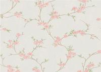 China Low Flammability Soundproof PVC Contemporary Wall Coverings Flower Pattern Wallpaper for sale