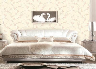 China Low Flammability Soundproof PVC Contemporary Wall Coverings Flower Pattern Wallpaper for sale