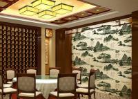 China Non Pasted Strippable Asian Inspired Wallpaper For Hotel / TV Background for sale