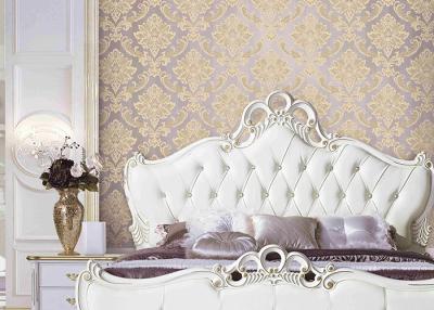 China Classical Damask European Style Wallpaper 3D Effect Wall Covering For Bed / Living Room for sale