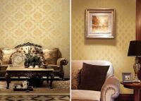 China Brown Concise Damask Vinyl Removable Wallpaper Home Decoration Wall Covering for sale