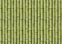 China Bamboo Embossed Peelable Durable Velvet Flock Wallpaper Green / Yellow for sale