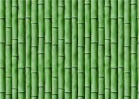 China Bamboo Embossed Peelable Durable Velvet Flock Wallpaper Green / Yellow for sale