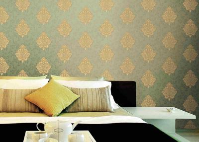 China Classical Damask Pattern PVC Washable Vinyl Wallpaper European Style Wall Covering for sale