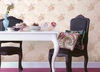 China Eco - Friendly Embossed Flower Pattern Wallpaper Home Decoration Wall Covering for sale