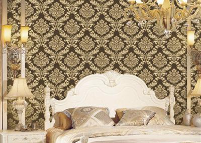 China Classical Strippable Damask Wall Covering , Luxury Home Decoration Wall Covering for sale