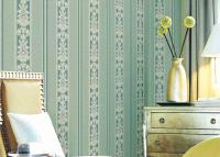 China Economical Concise European Style Wallpaper , Striped Damask Embossed Wall Covering for sale