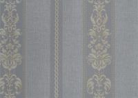 China Economical Concise European Style Wallpaper , Striped Damask Embossed Wall Covering for sale