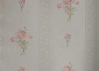China Concise European Flower Strippable Living Room Wallpaper With Vertical Striped for sale