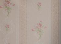 China Concise European Flower Strippable Living Room Wallpaper With Vertical Striped for sale
