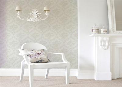 China Fashion Natural Breathability Interior Decorating Wallpaper Yellow / Beige / Green 0.53*9.5M for sale