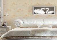 China Fashion Natural Breathability Interior Decorating Wallpaper Yellow / Beige / Green 0.53*9.5M for sale