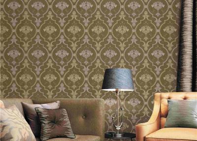 China European Damask Printing Embossed Washable Vinyl Wallpaper 0.53*9.5M for sale