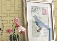 China Strippable PVC Plaid Chinese Style Wallpaper TV Background Wallpaper 0.53*9.5m for sale