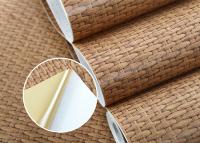 China Eco - Friendly 3D Bamboo Weaving Removable Wall Coverings With 0.45*10M for sale