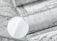China Greyish White Color Brick Printing Self Adhesive Wallpaper Modern Style For Living Room for sale