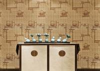 China Bamboo Weaving Tea Pot Pattern PVC Room Decoration Wallpaper Self Adhesive for sale