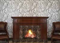 China PVC Strippable TV Background Wallpaper , Grayish White Marble Wall Covering for sale