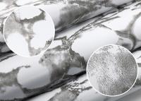 China PVC Strippable TV Background Wallpaper , Grayish White Marble Wall Covering for sale