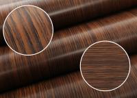 China Imitation Walnut Color PVC Material Self Adhesive Wallpaper With 0.45*10M Size for sale