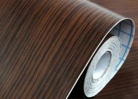 China Imitation Walnut Color PVC Material Self Adhesive Wallpaper With 0.45*10M Size for sale