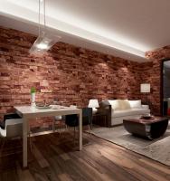 China Contemporary economical waterpoof  3D brick foam Vinyl Wallpaper for sale