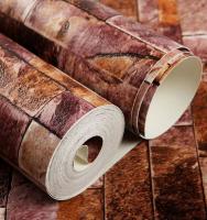 China Contemporary economical waterpoof  3D brick foam Vinyl Wallpaper for sale