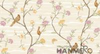 China Embossed Vinyl Wallpaper Flowers And Birds Soil Case Classic Style for sale
