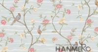 China Embossed Vinyl Wallpaper Flowers And Birds Soil Case Classic Style for sale
