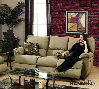 China 3D Brick Grain Classic Style 0.53*10m Vinyl Waterproof Wallpaper for sale