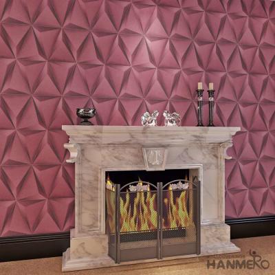 China Modern Foam Vinyl Embossed Wallpaper / Interior Design Wall Paper With 3D Effect for sale